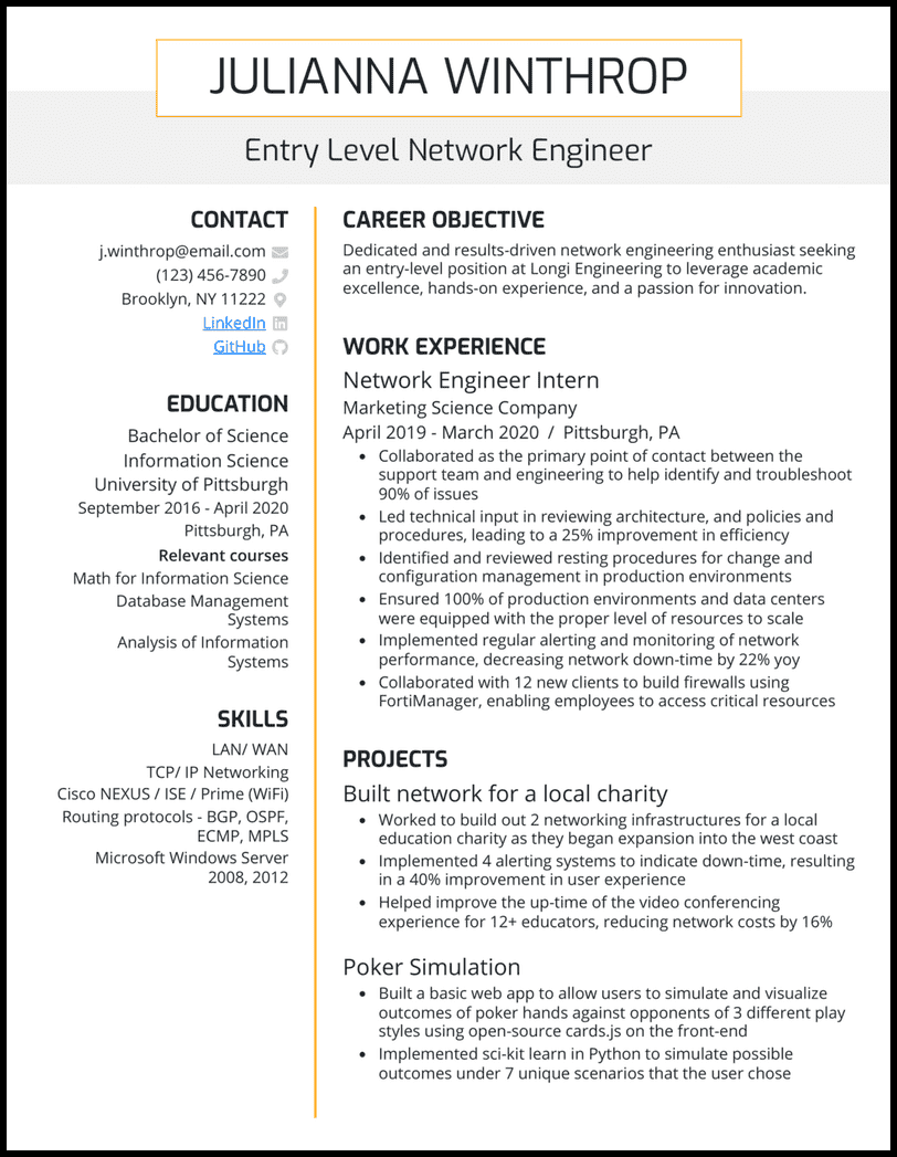 17 Network Engineer Resume Samples That Worked in 2025