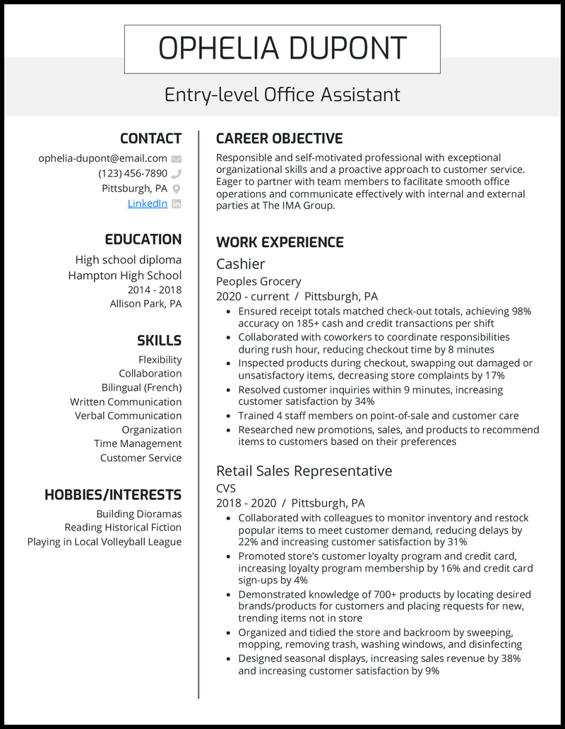 7 Office Assistant Resume Examples [& Templates]