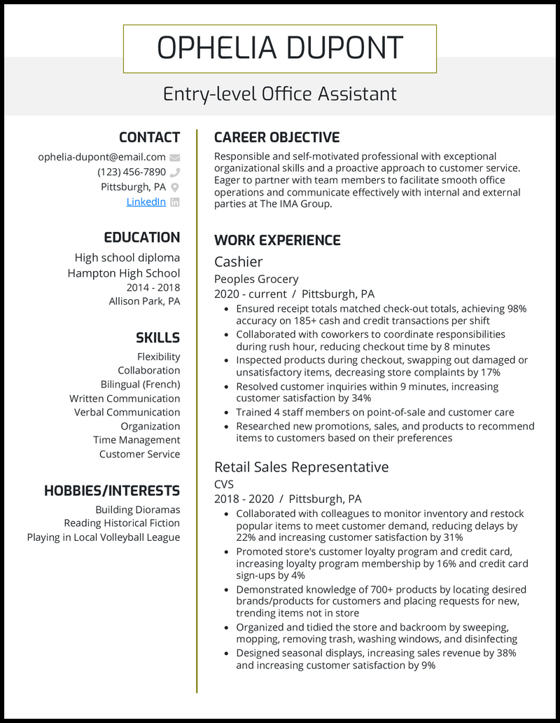 7 Office Assistant Resume Examples [& Templates]