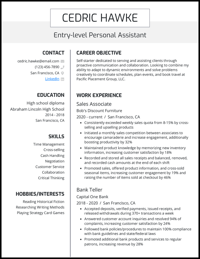 7 Personal Assistant Resume Examples for 2025