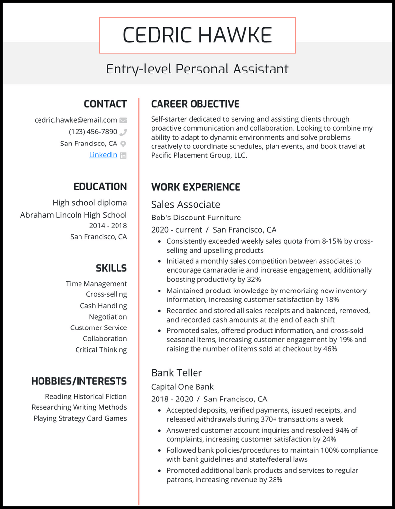 7 Personal Assistant Resume Examples for 2025