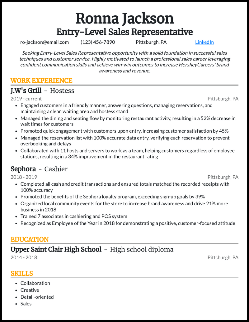 14 Sales Representative Resume Examples for 2025