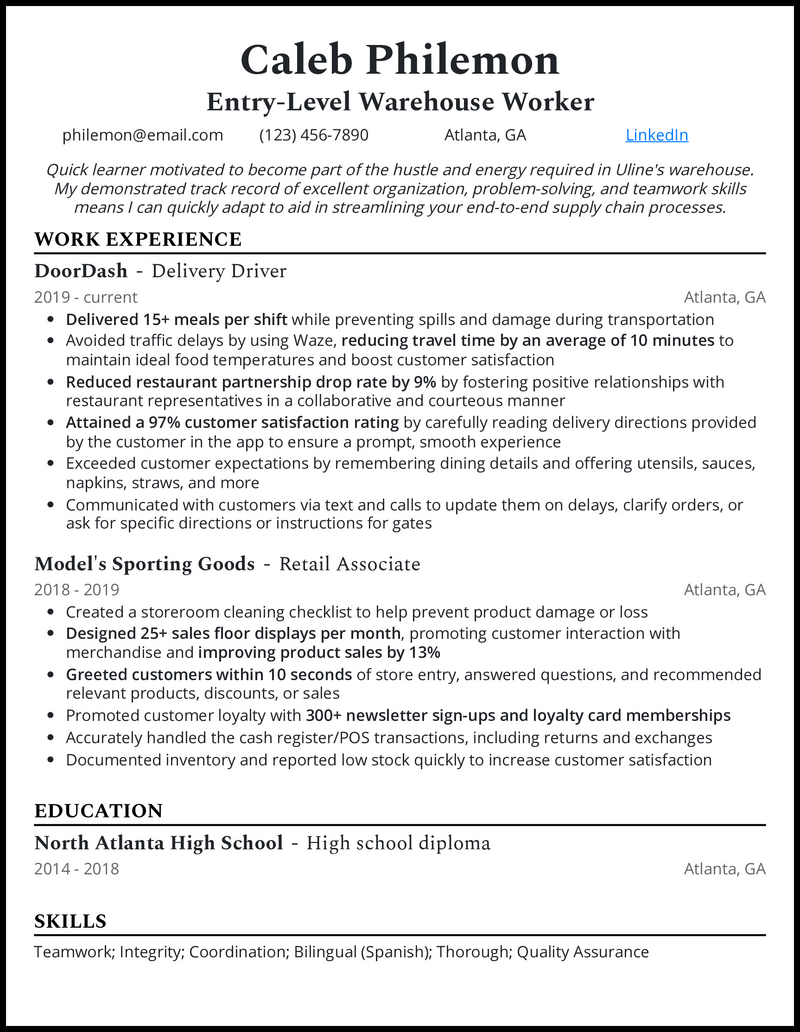 13 Warehouse Worker CV Samples That Secured Jobs In 2026