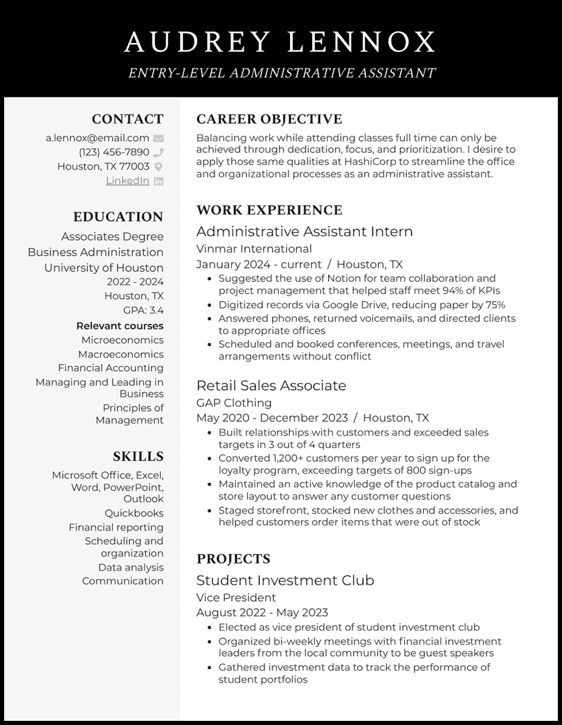 5 Real Entry-Level Admin Assistant Resume Examples That Worked in 2026