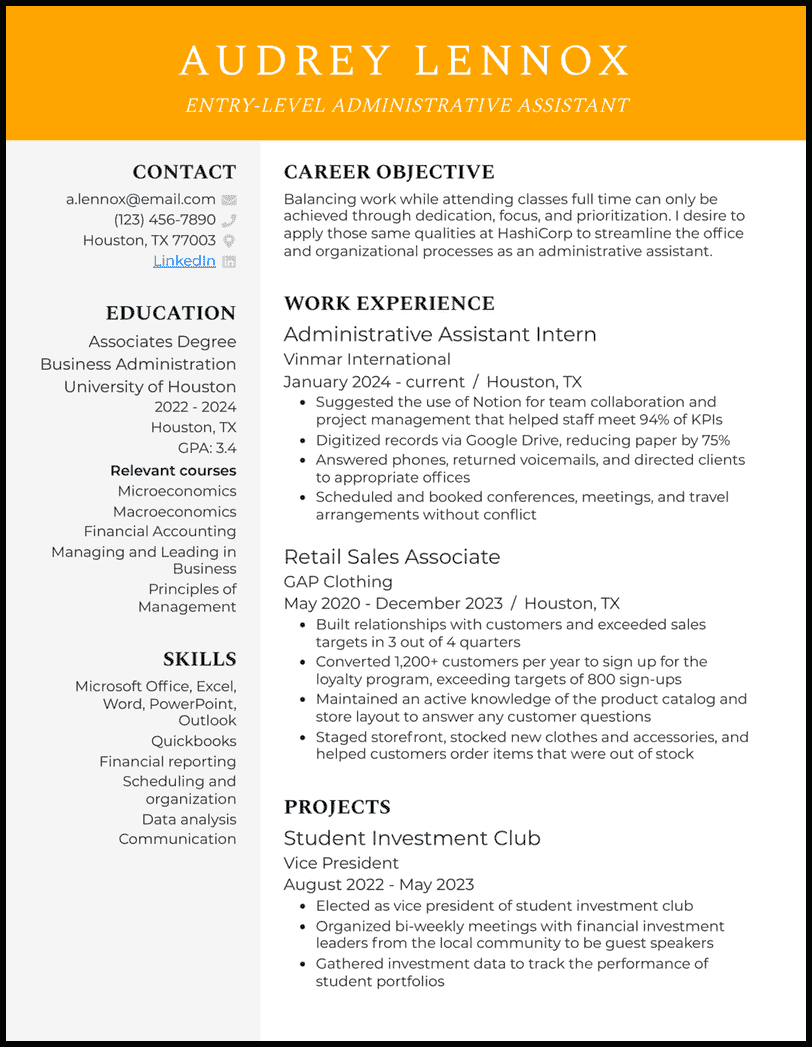 5 Real Entry-Level Admin Assistant Resume Examples That Worked in 2026