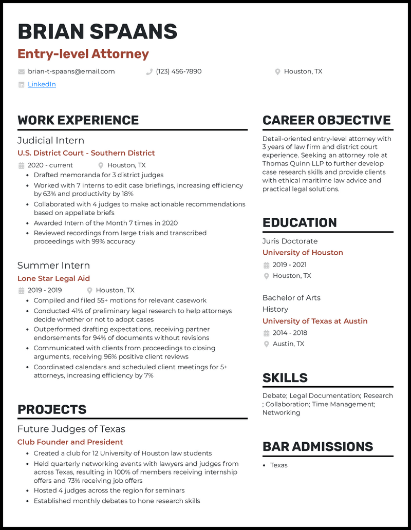 11 Attorney Resume Examples That Got the Job in 2024