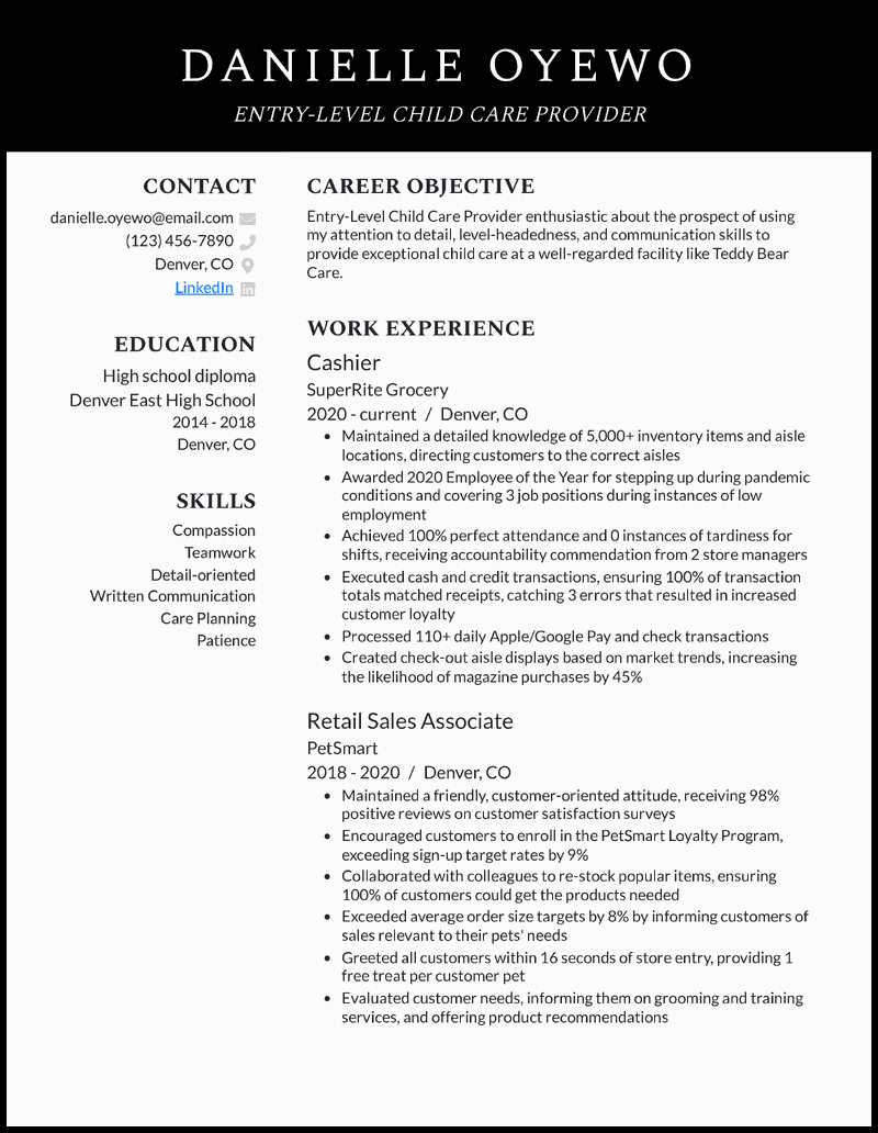 7 Child Care Resume Examples [& Templates]
