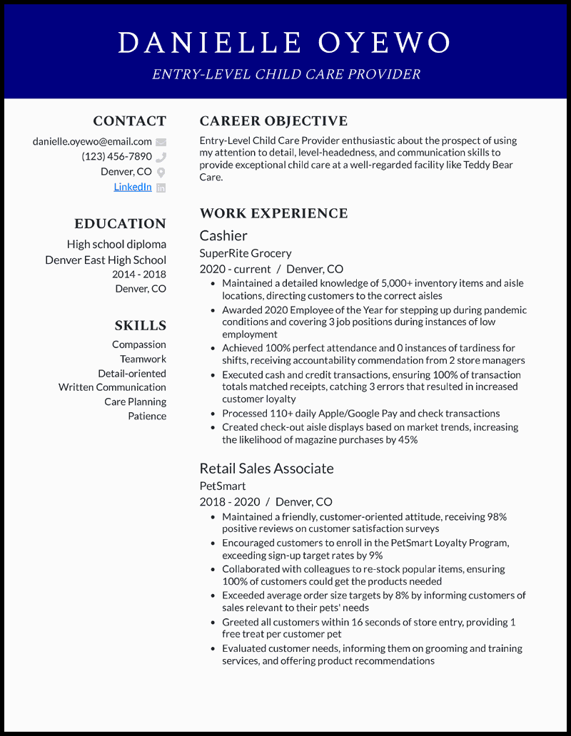 7 Child Care Resume Examples [& Templates]