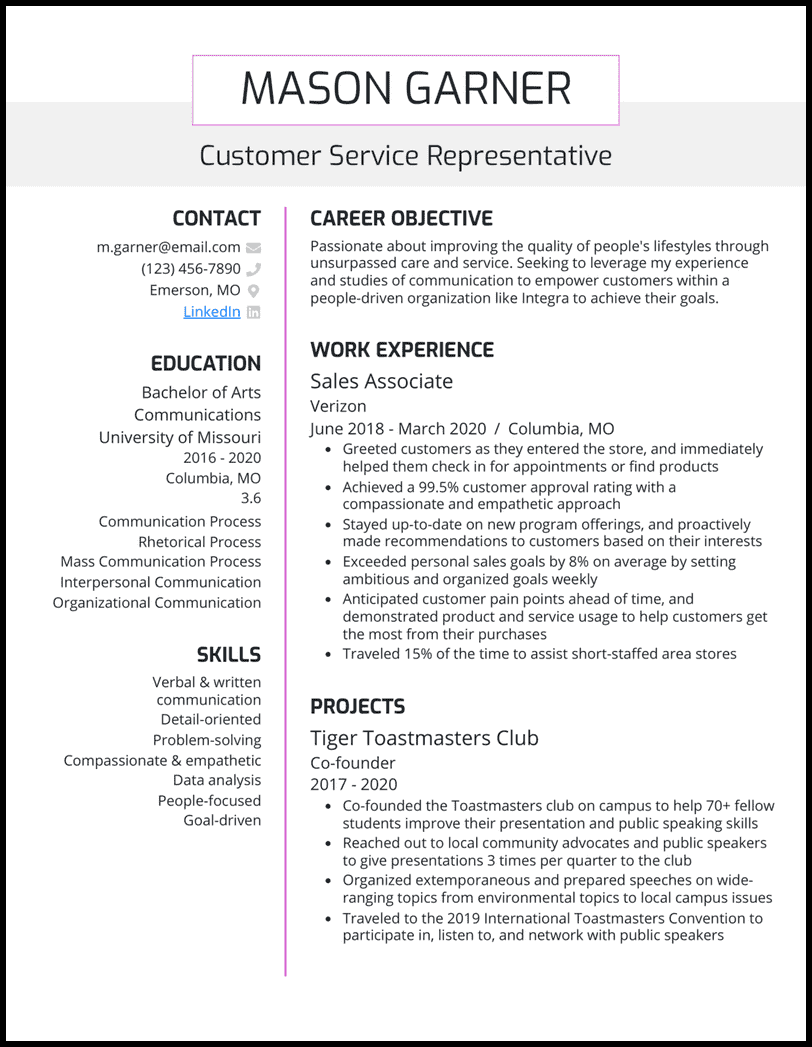 34 Customer Service Resume Examples for 2025