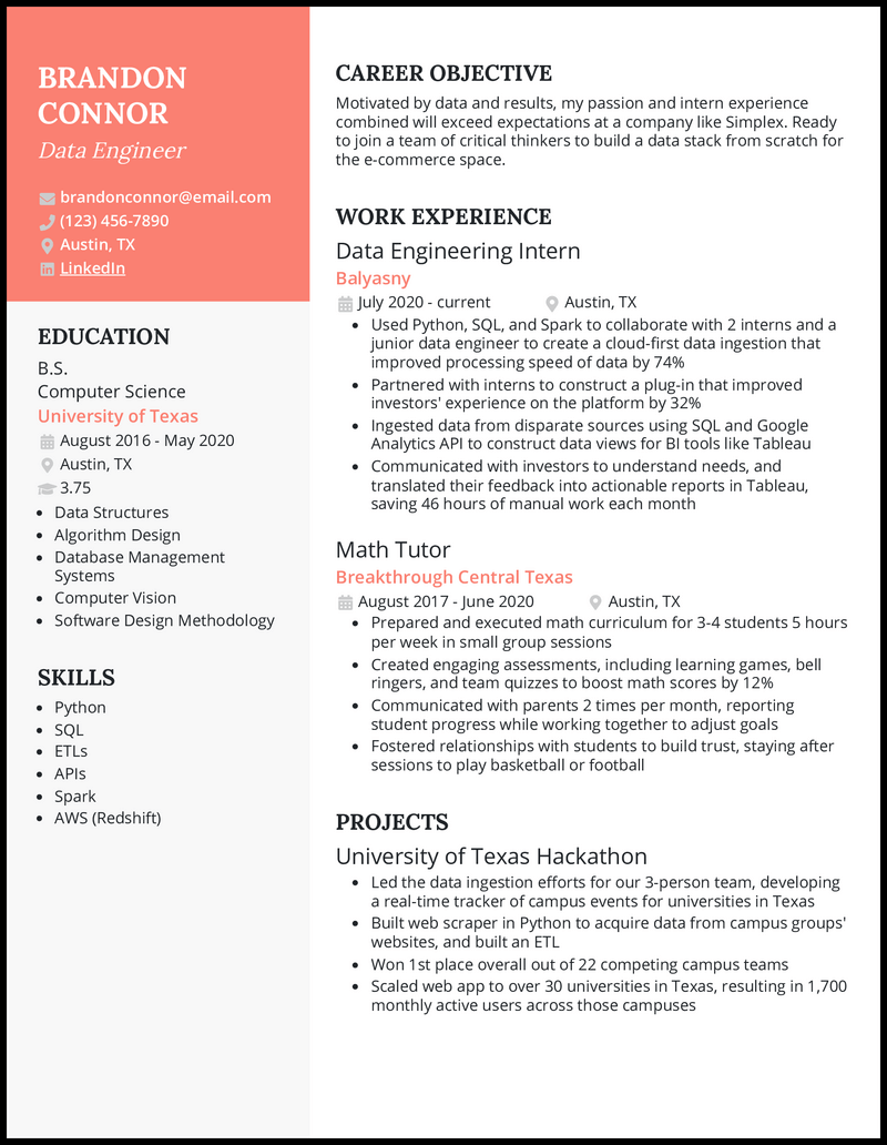 28 Data Engineer Resume Examples That Work in 2025