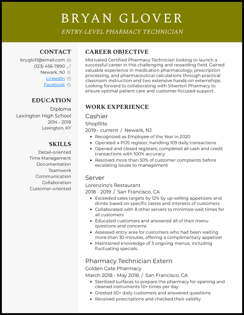 15 Pharmacy Technician Resume Examples for 2026