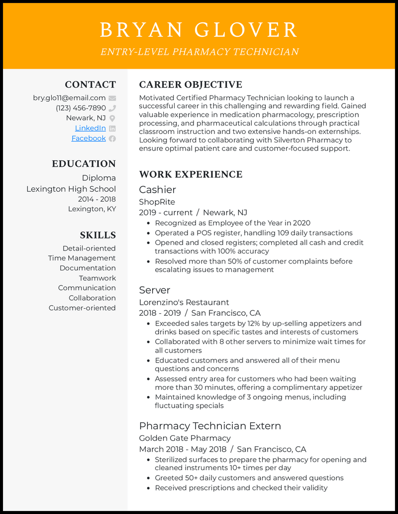 15 Pharmacy Technician Resume Examples for 2025