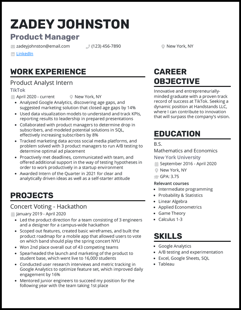 40 Product Manager Resume Examples That Worked in 2024