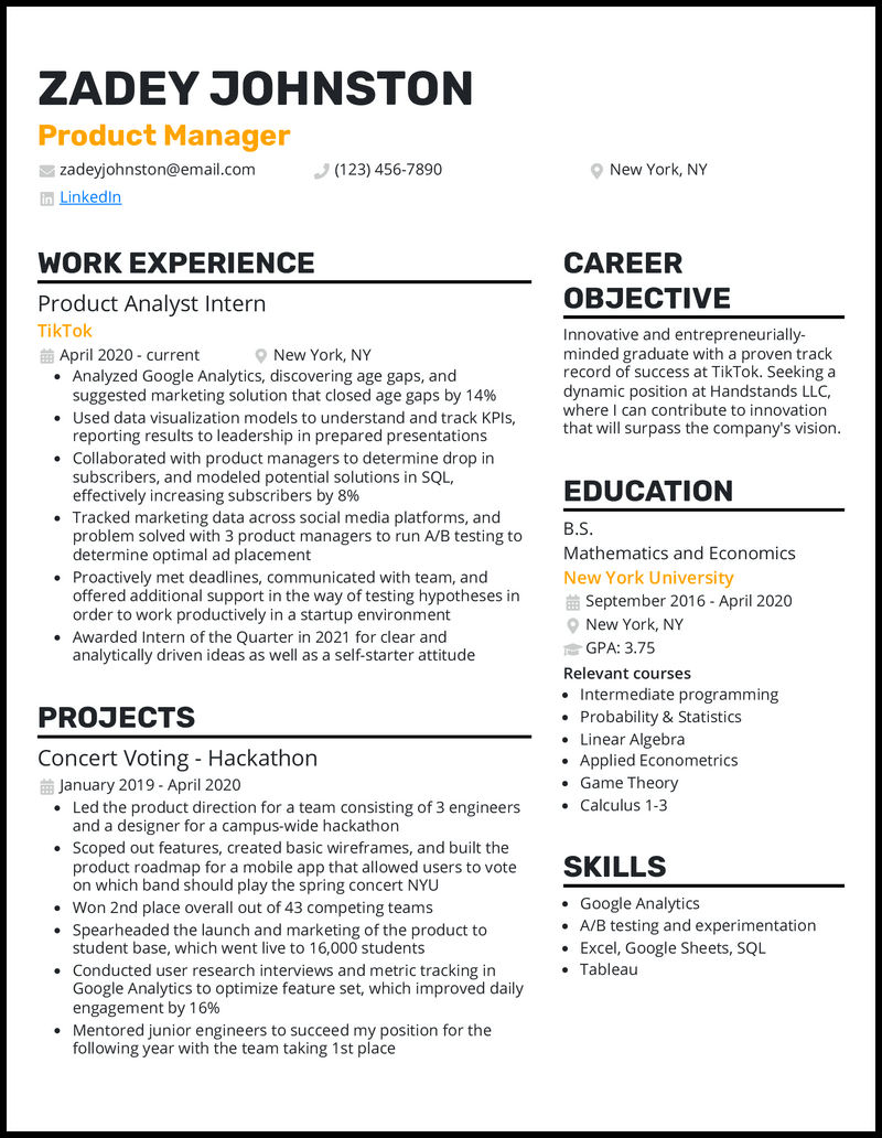 40 Product Manager Resume Examples That Worked in 2024