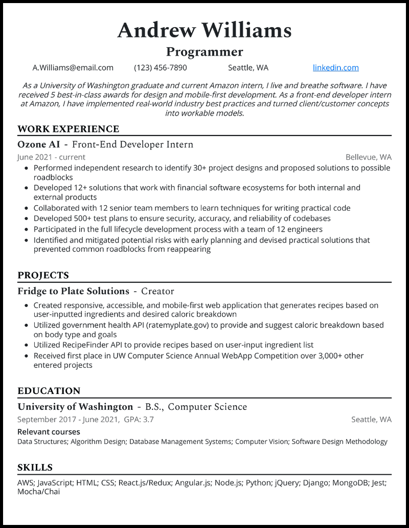 13 Programmer Resume Examples for 2025