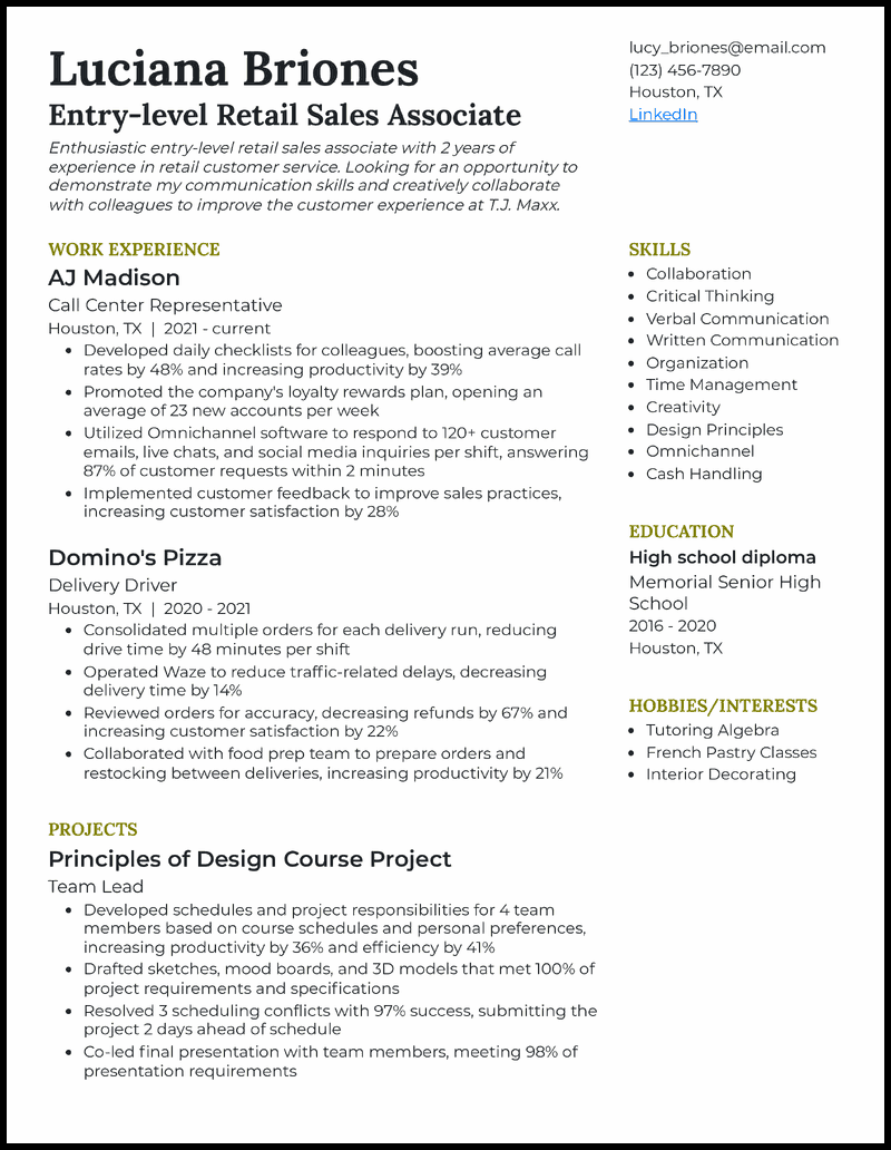 7 Retail Sales Associate Resume Examples [& Templates]