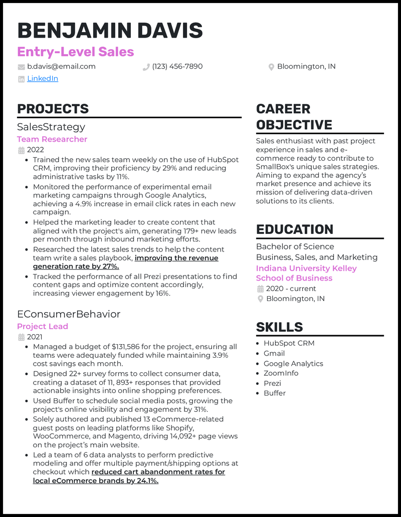 5 Entry-Level Sales Resume Examples [& Templates]
