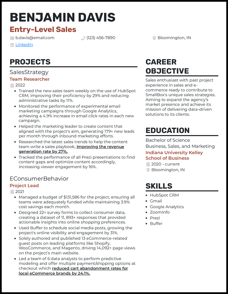 5 Entry-Level Sales Resume Examples [& Templates]