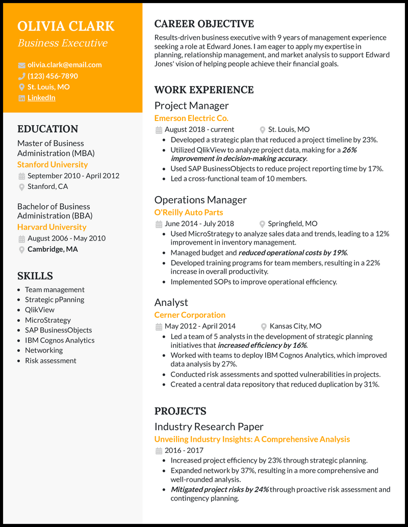 19 Executive Resume Examples That Got the Job in 2025