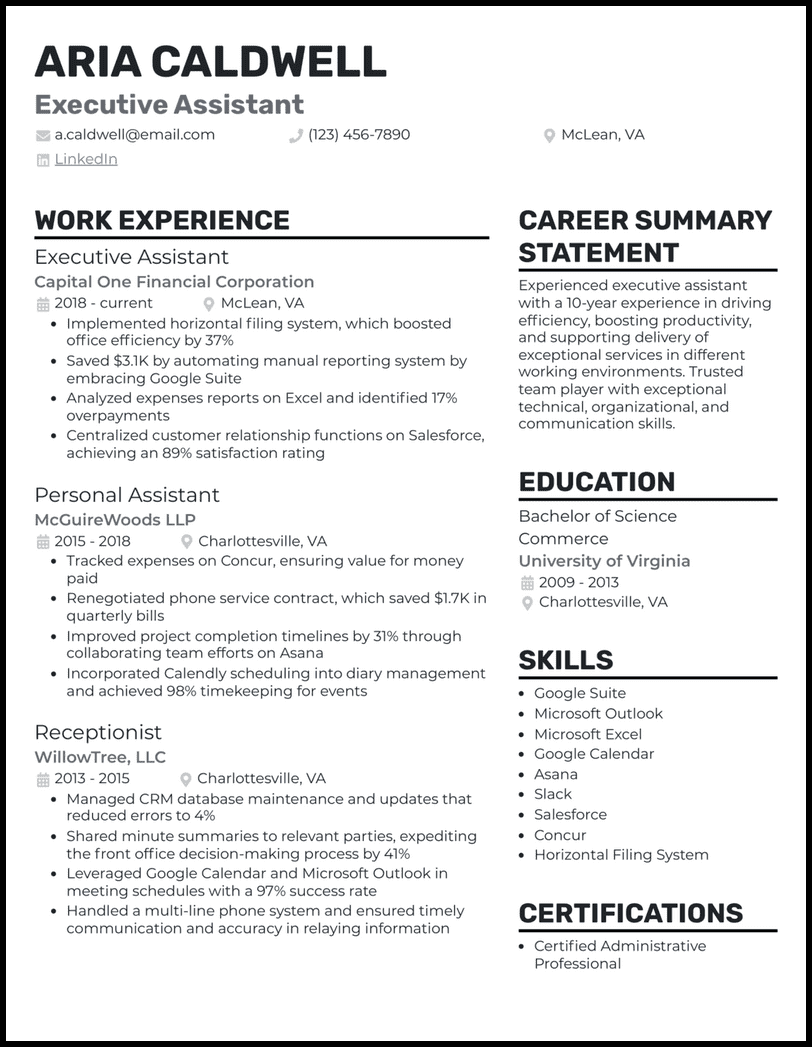 16 Executive Assistant Resume Examples for 2024