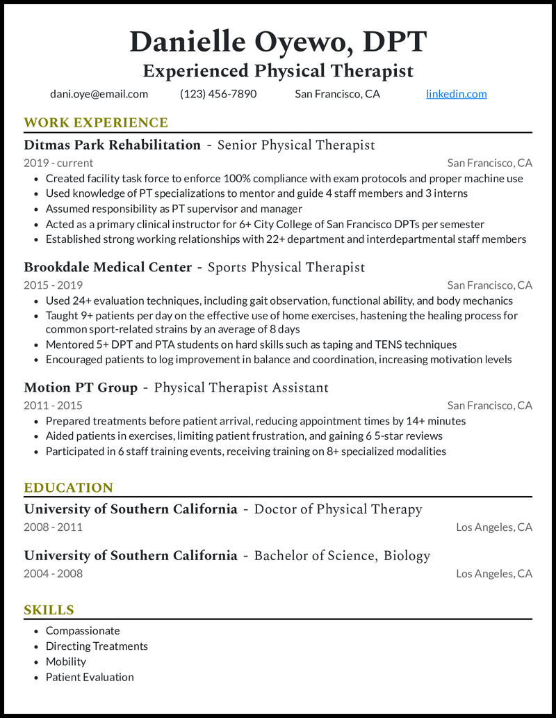 9 Physical Therapist Resume Examples [& Templates]