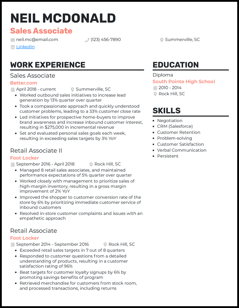 22 Sales Resume Examples That Landed Jobs in 2024