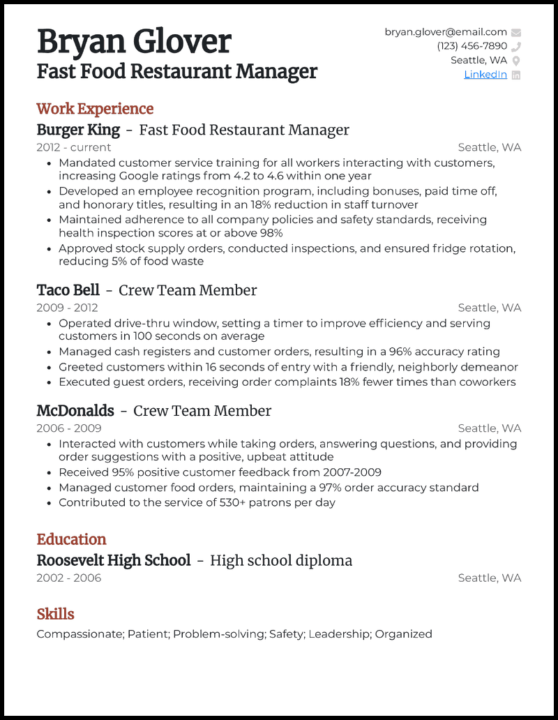 9 Real Restaurant Manager Resume Examples That Worked in 2025