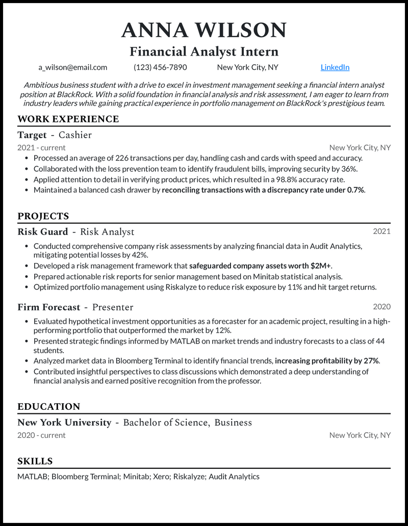 11 Real Financial Analyst Resume Examples That Worked in 2024