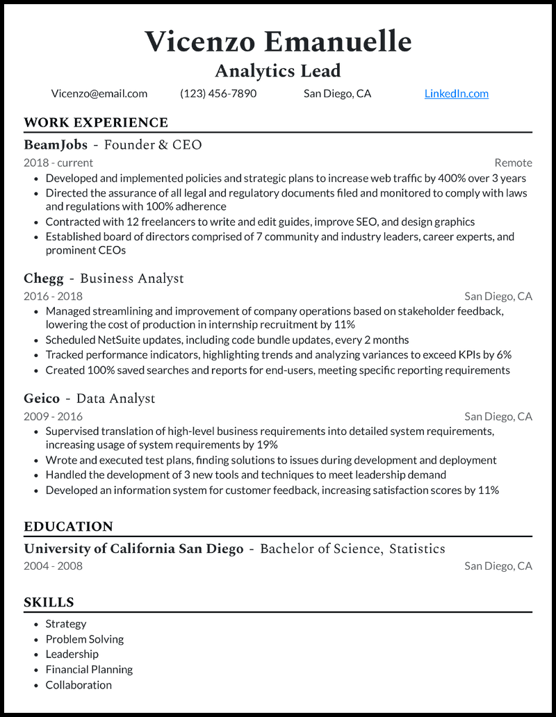 9 CEO Resume Examples [& Templates]