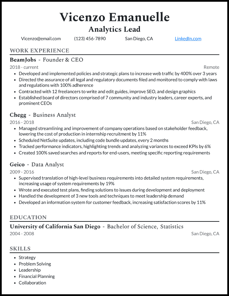 9 CEO Resume Examples [& Templates]
