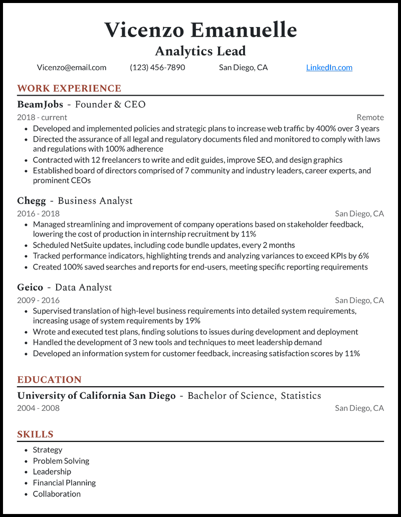 9 CEO Resume Examples [& Templates]