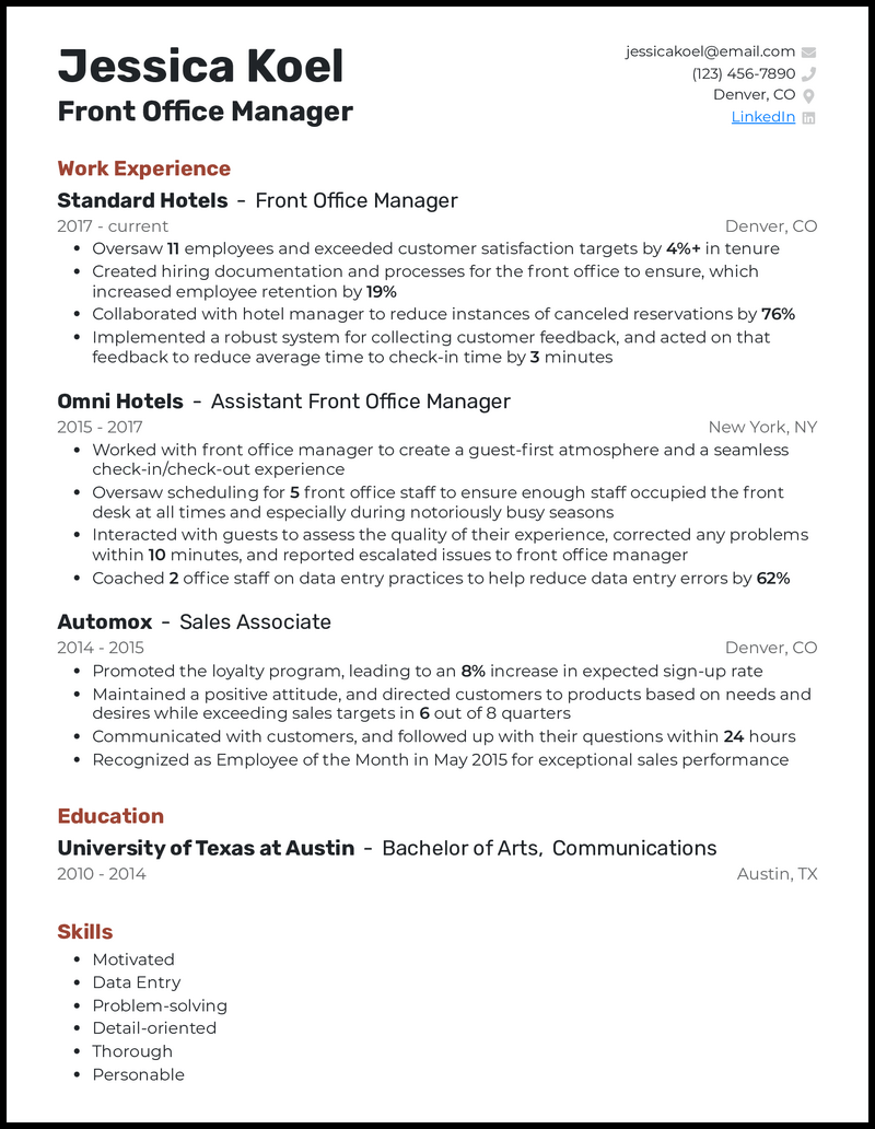 14 Office Manager Resume Examples for 2026