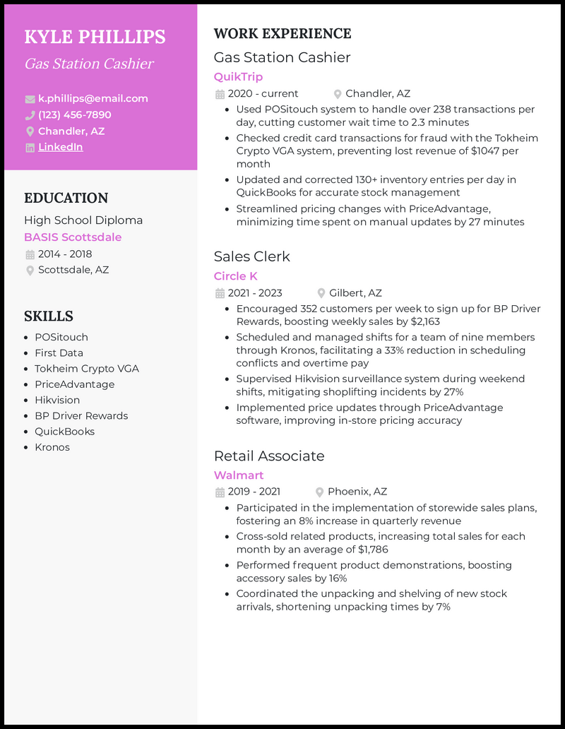 13 Cashier Resume Examples That Work in 2024
