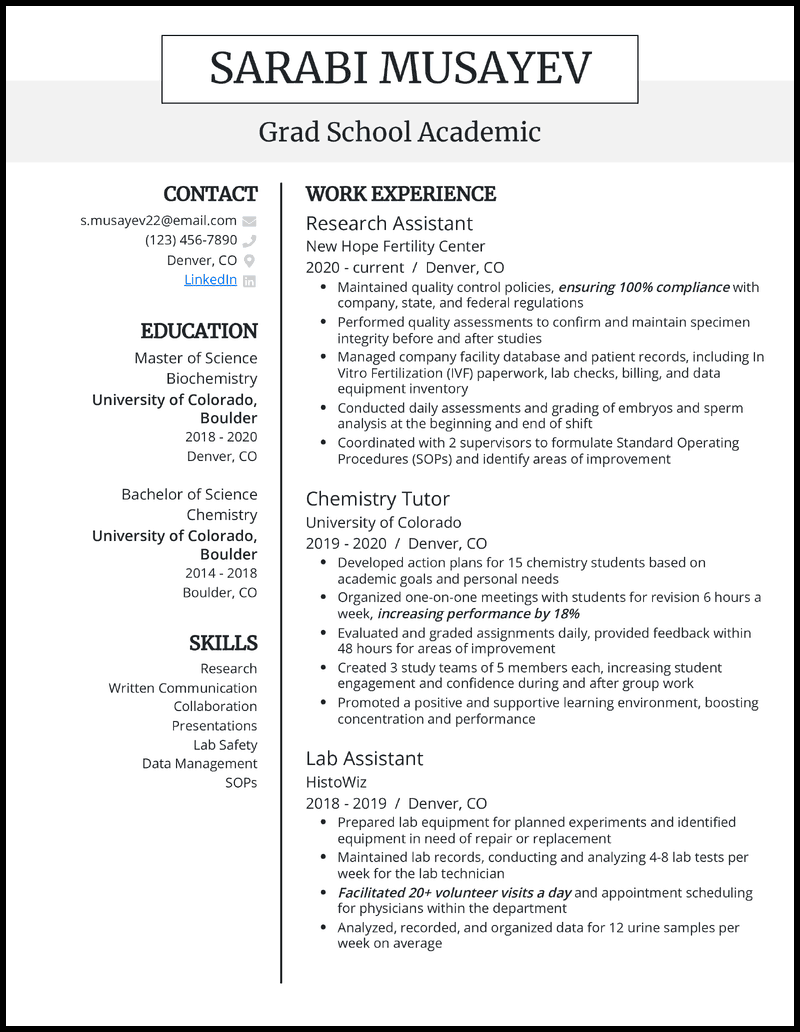 9 Academic Resume Examples [& Templates]