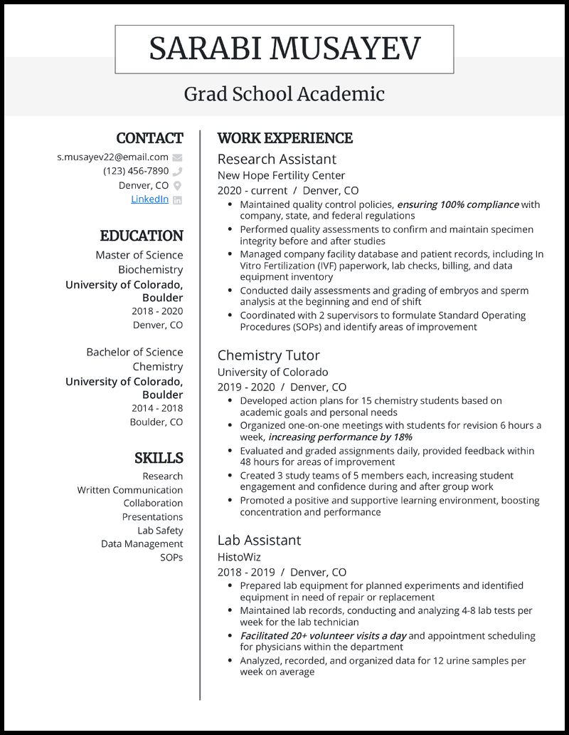 9 Academic Resume Examples [& Templates]