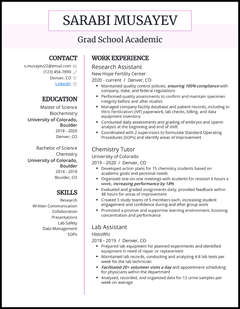 9 Academic Resume Examples [& Templates]