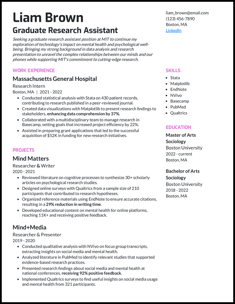 13 Real Research Assistant Resume Examples That Worked in 2025