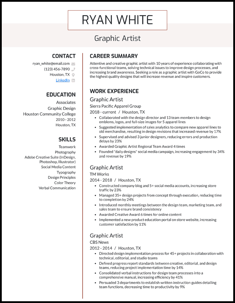 7 Artist CV Examples [& Templates]