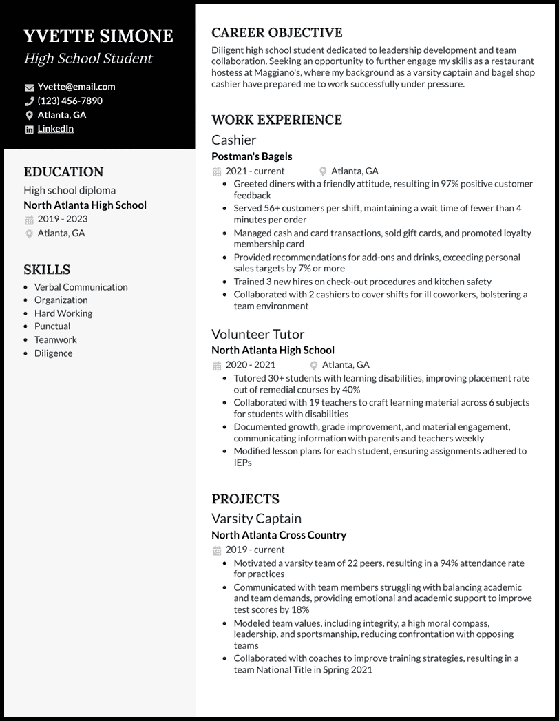 22 High School Resume Examples & Templates to Stand Out