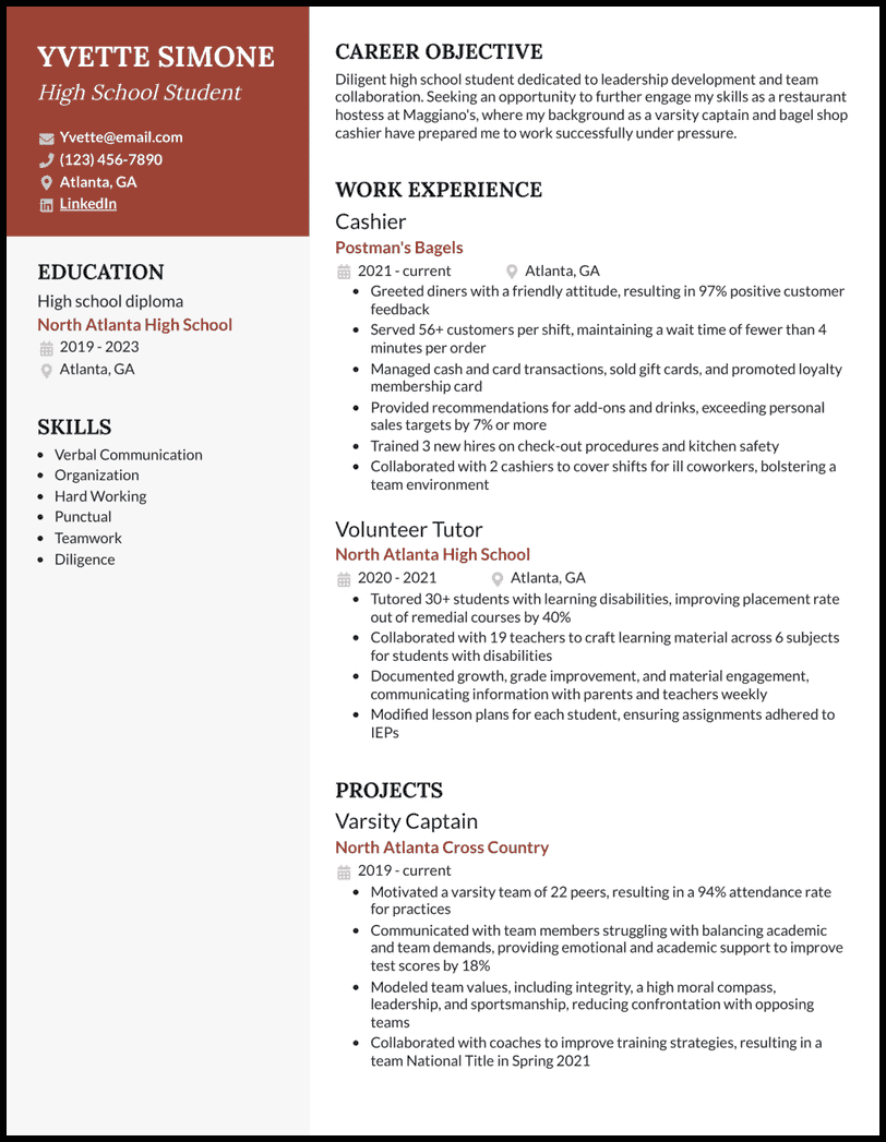 22 High School Resume Examples & Templates to Stand Out