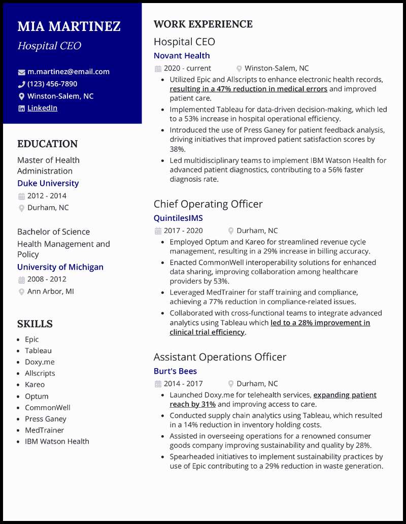 9 CEO Resume Examples [& Templates]