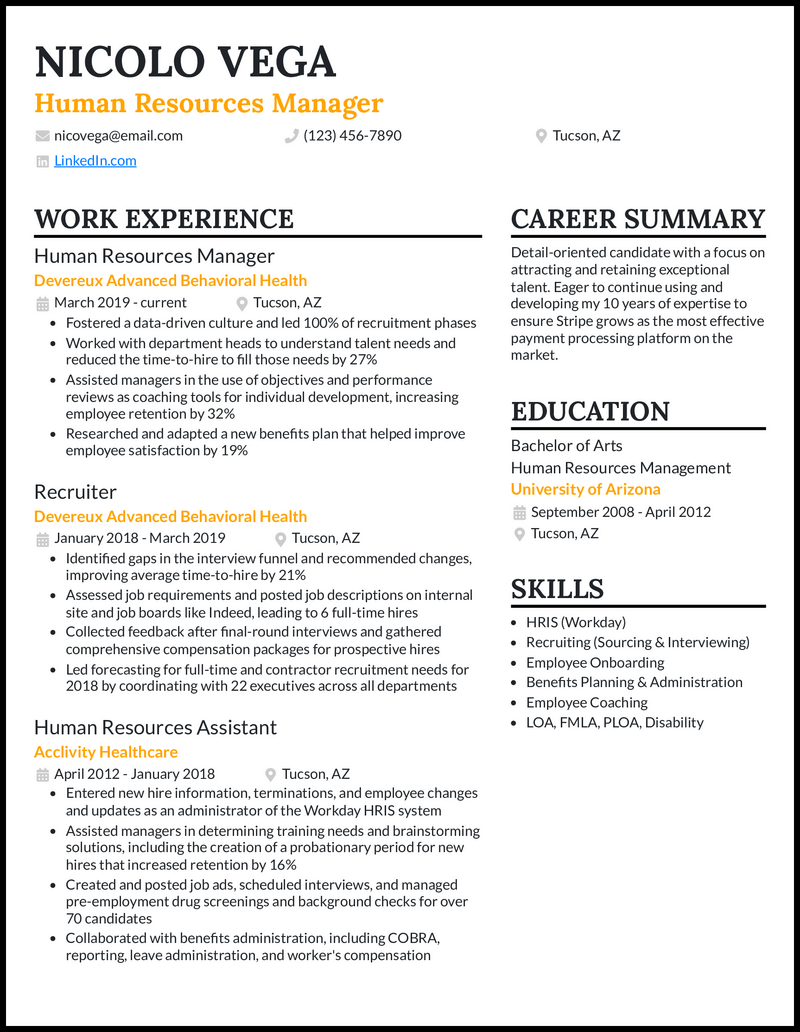 12 Business Resume Examples [& Templates]