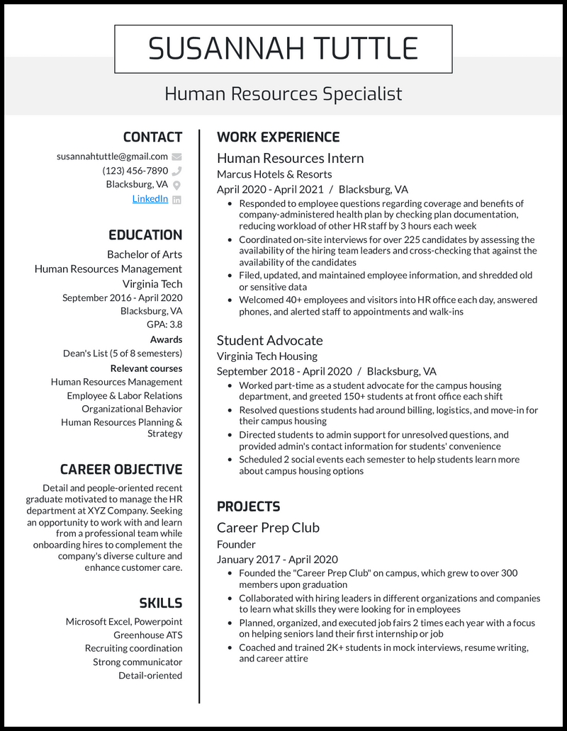 15 College Graduate Resume Examples [& Templates]