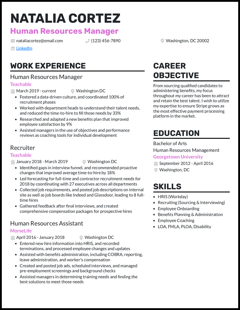 31 Human Resources (HR) Resume Examples for 2024
