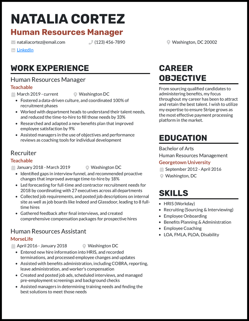 31 Human Resources (HR) Resume Examples for 2024