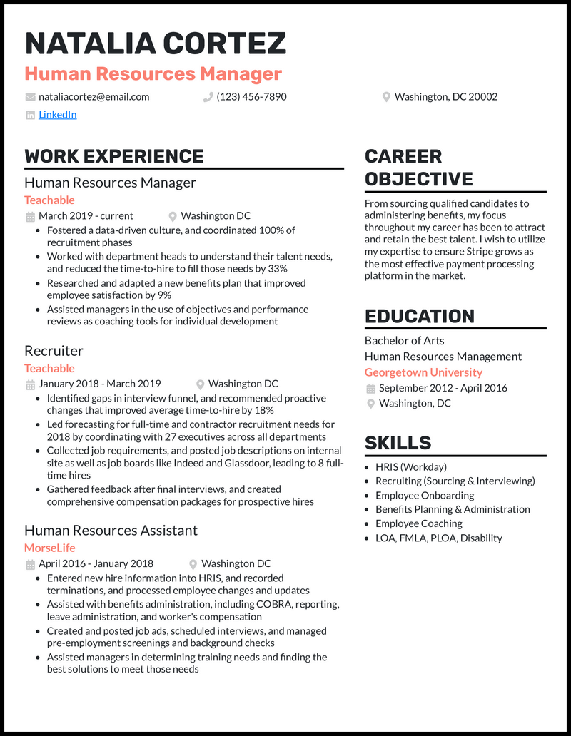 31 Human Resources (HR) Resume Examples for 2024