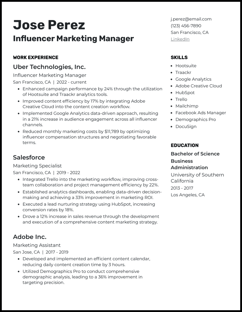27 Marketing Manager Resume Examples for 2025