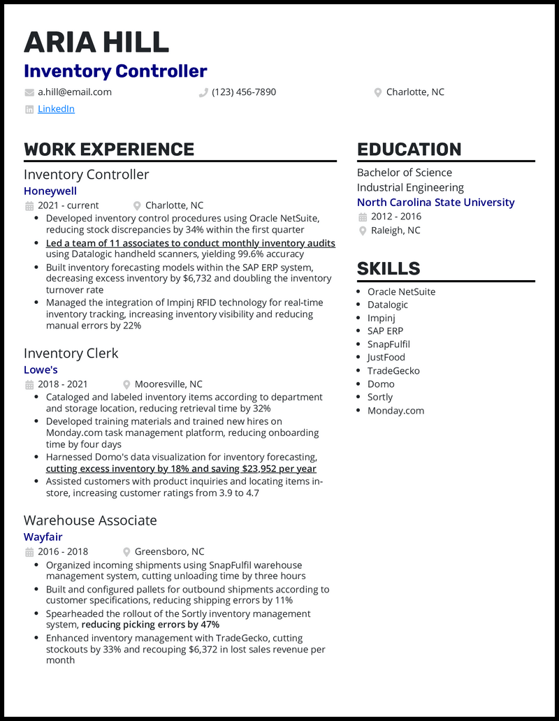 5 Controller Resume Examples [& Templates]