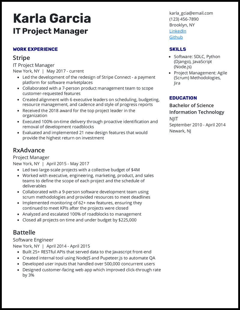 13 IT Manager Resume Examples [& Templates]