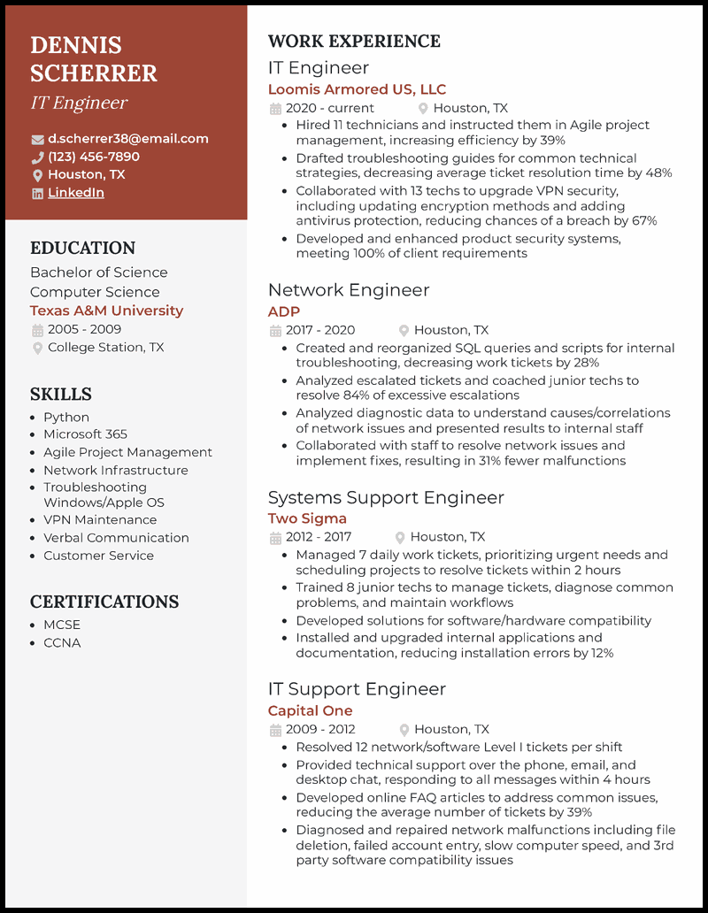 8 Best IT CV Examples & Samples for Information Technology Jobs